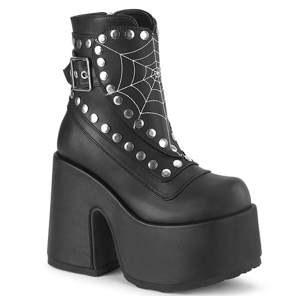 Shoes | Platform Spider Web High Heel Gothic Lace Up Boots | Poshmark